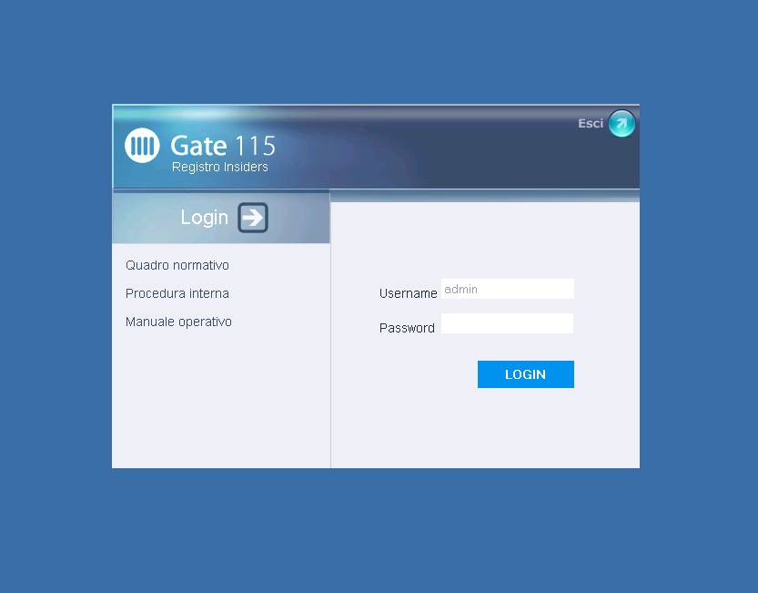 Gate 115 – Registro Insider